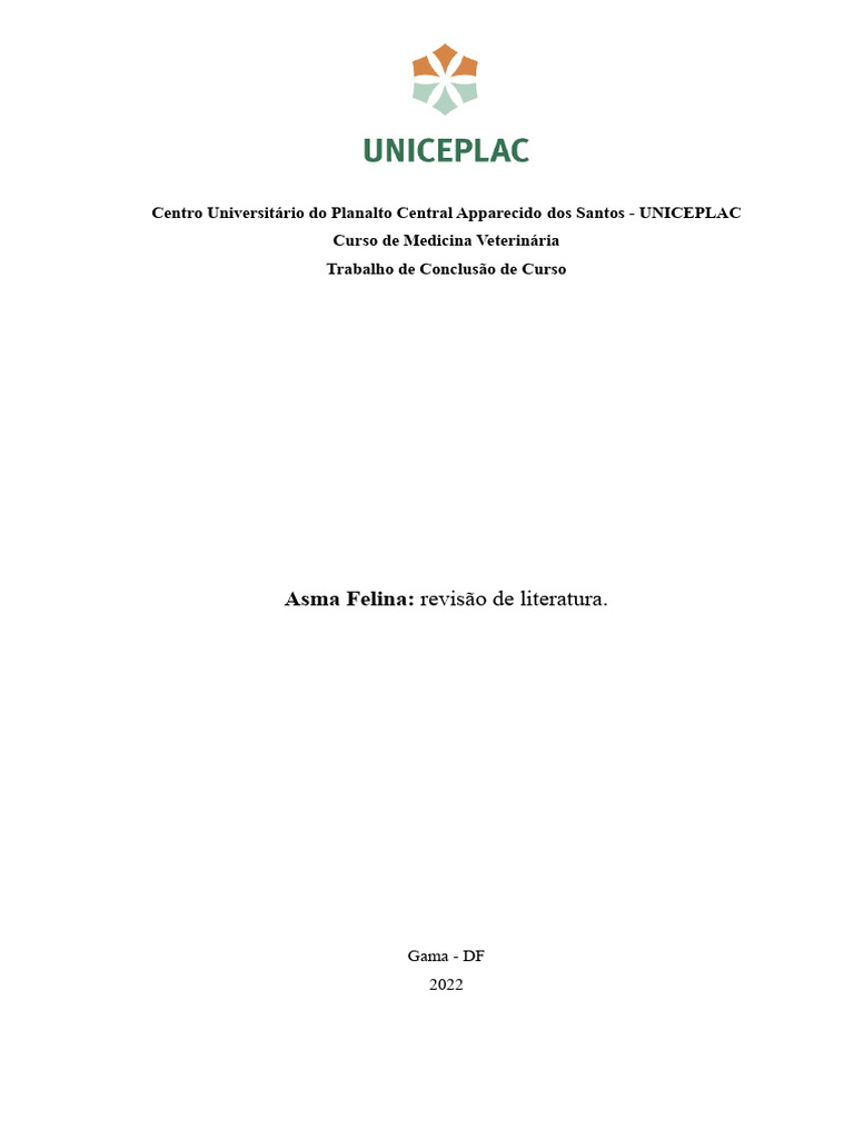 Posição Ortopneica em Gatos com Asma | PDF | Asma | Gatos