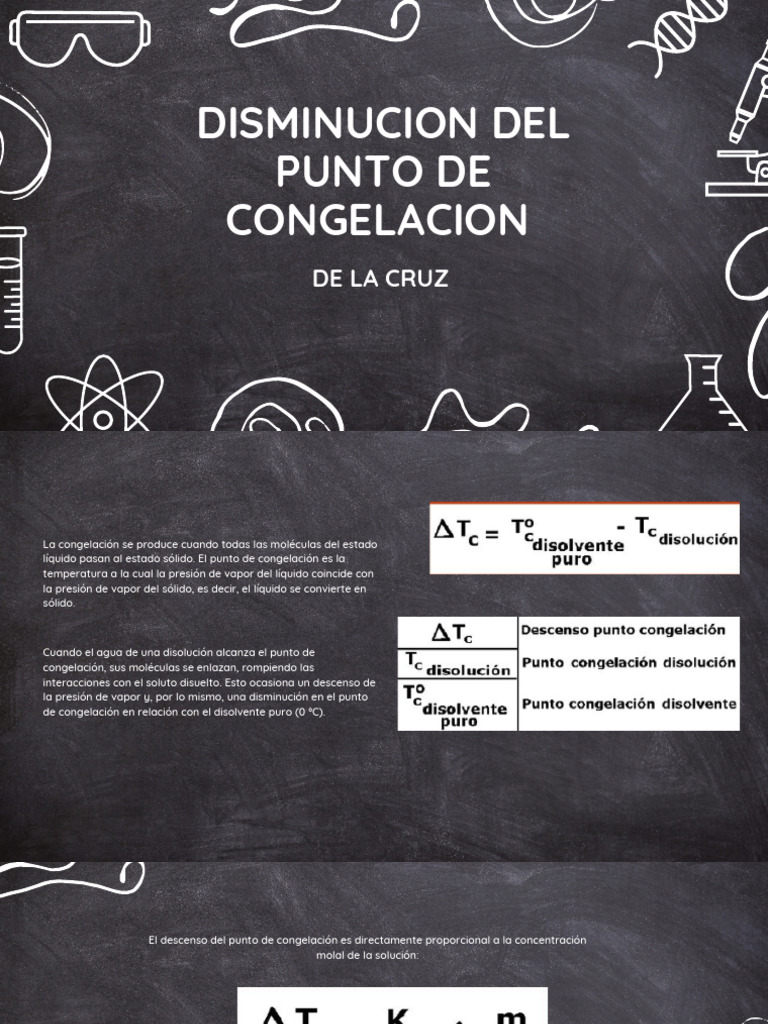 Disminucion del punto de congelacion | PDF