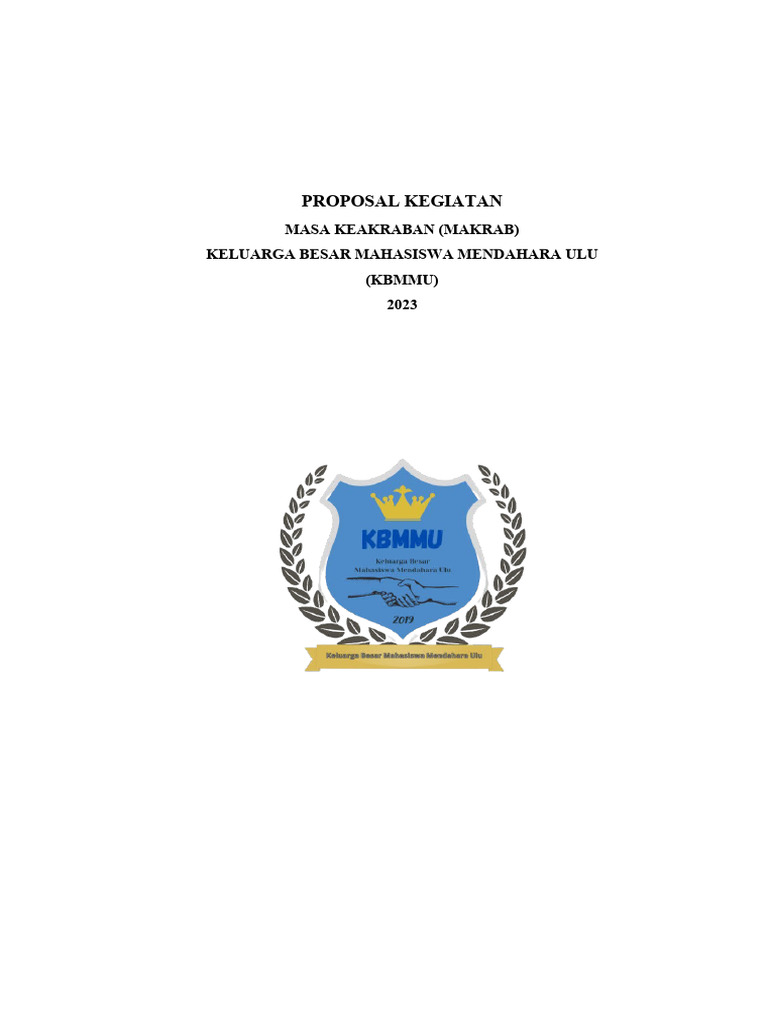 Proposal Makrab KBMMU 2023 Mendahara Ulu | PDF