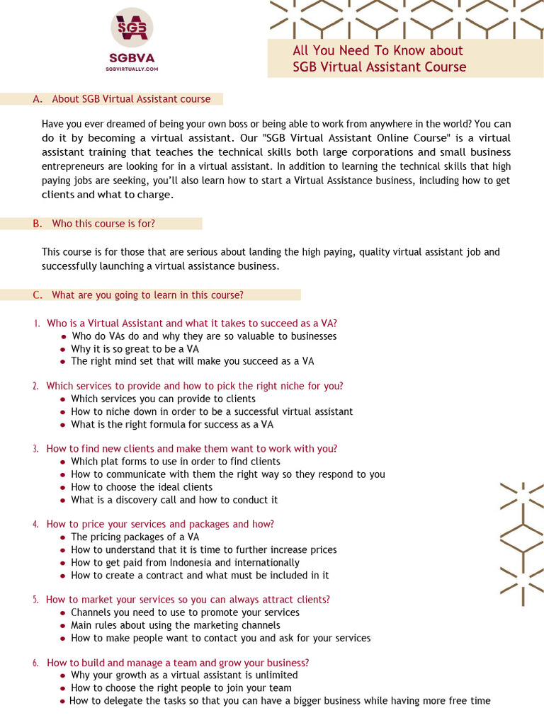 Handout SGBVA 8 November | PDF