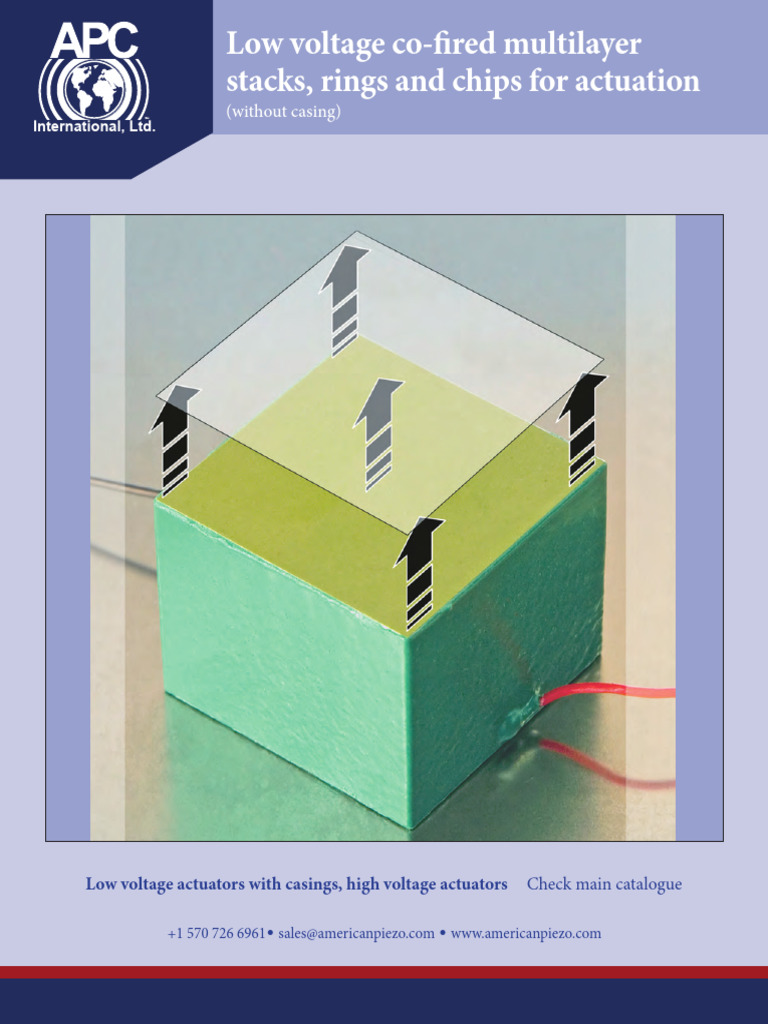 Apc Multilayer Catalog | PDF | Actuator | Ceramics