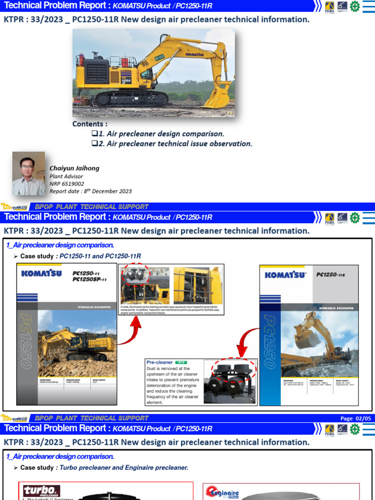 33-2023 - KTPR-PC1250-11R New Design Precleaner Technical Information | PDF