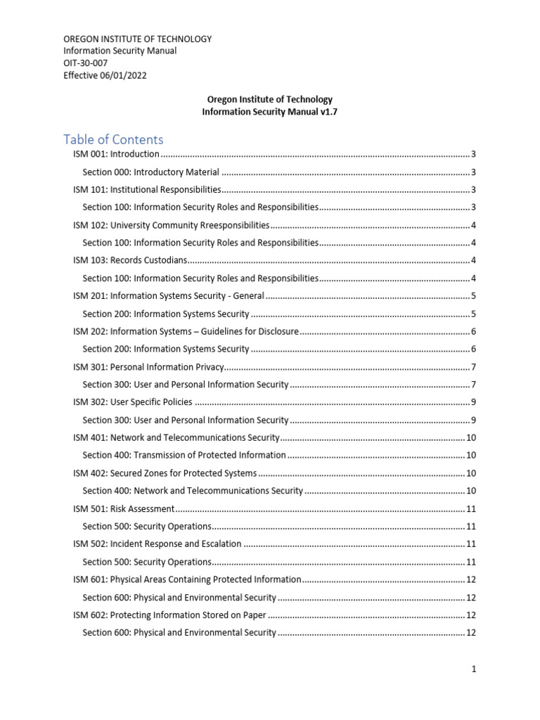 information-security-manual-oit-30-007 | PDF | Information Security | Information Sensitivity