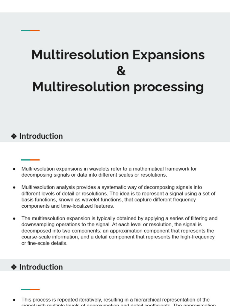 Multiresolution Expansions | PDF | Wavelet | Fourier Analysis