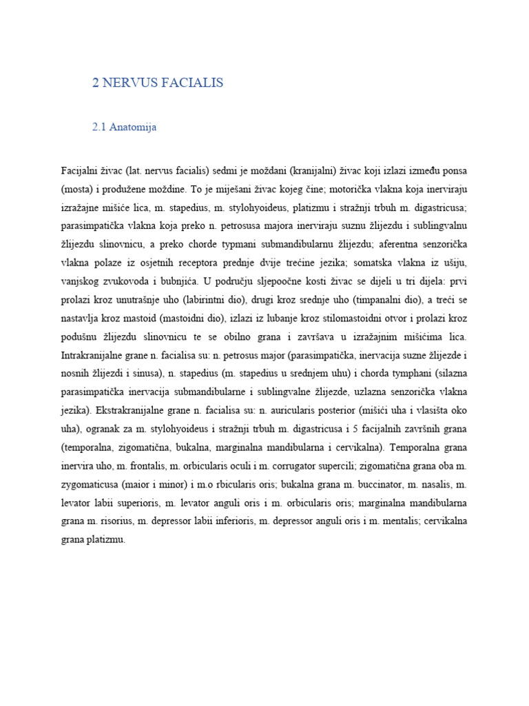 N. Facialis | PDF