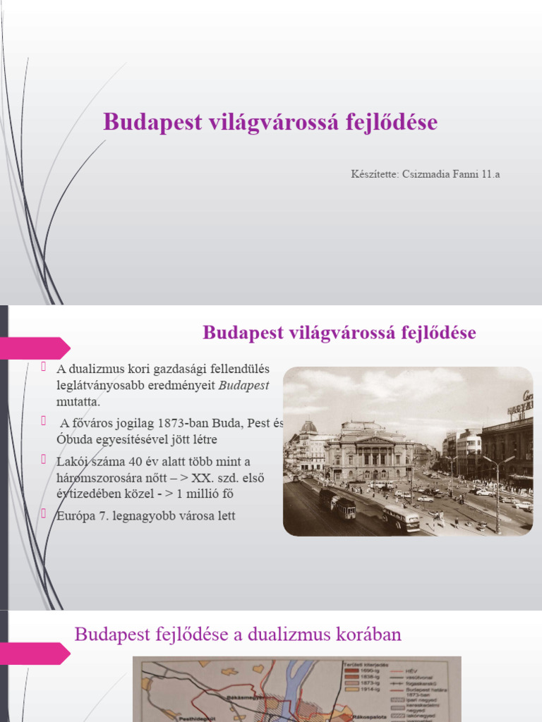 Budapest Világvárossá Fejlődése | PDF
