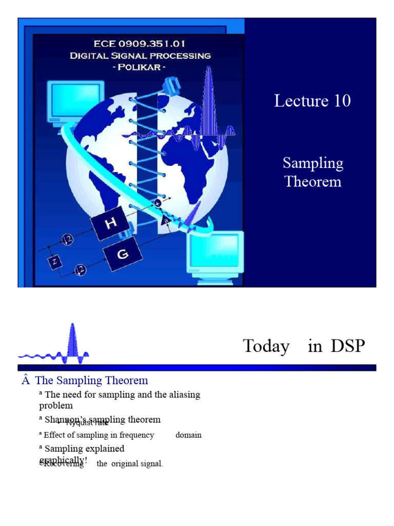 Lecture 10 | PDF | Sampling (Signal Processing) | Digital Signal Processing