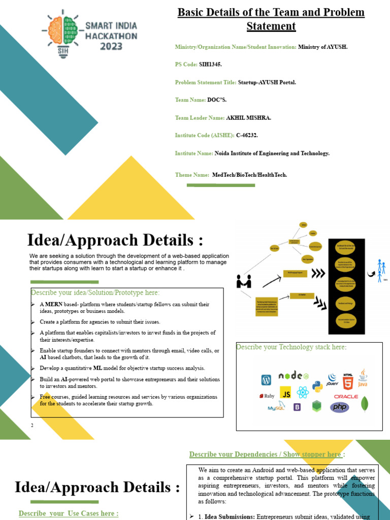 AYUSH Startup Portal Overview | PDF | Startup Company | Small Business & Entrepreneurs