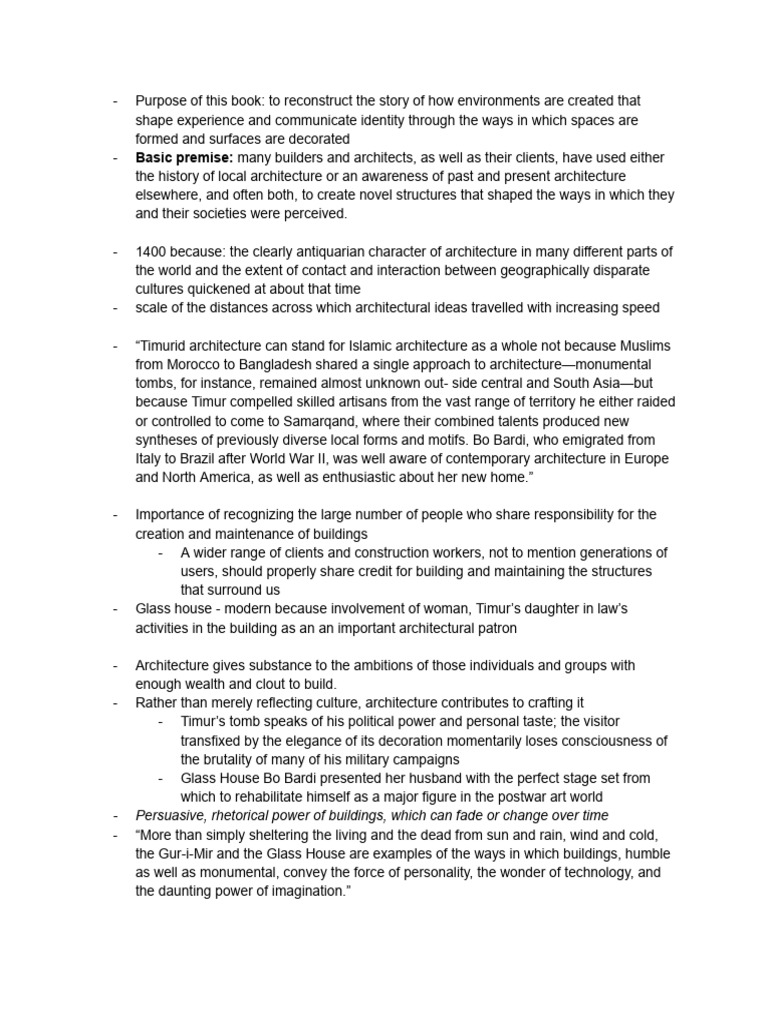 Architecture Since 1400, Introduction - James-Chakraborty PART 2 | PDF