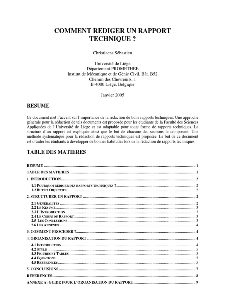 Rédaction d'un Rapport Technique | PDF | Lecture (Processus) | Expérience