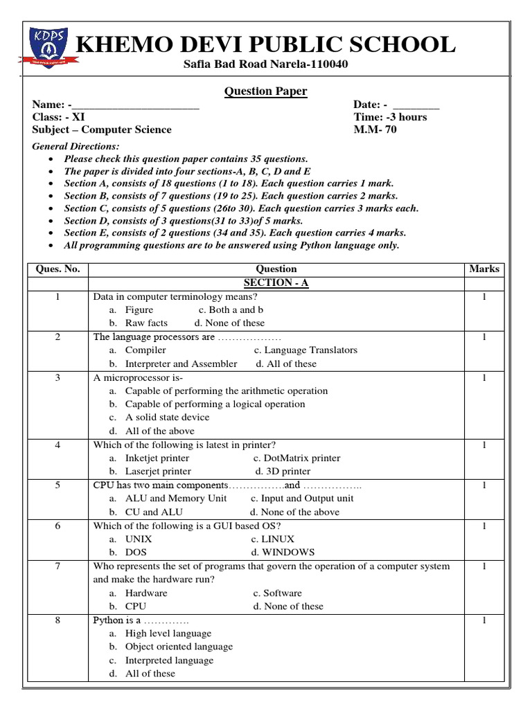 Cs Xi Pdf C Programming Language Data Type