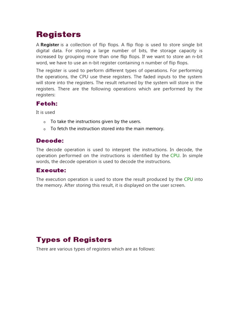register-DSD | PDF | Central Processing Unit | Computer Data Storage