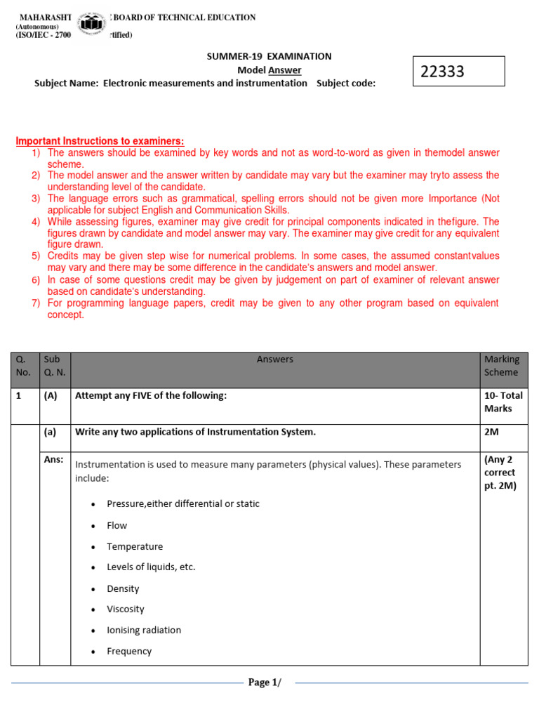 2019 Summer Model Answer Paper (Msbte Study Resources) | PDF | Data ...