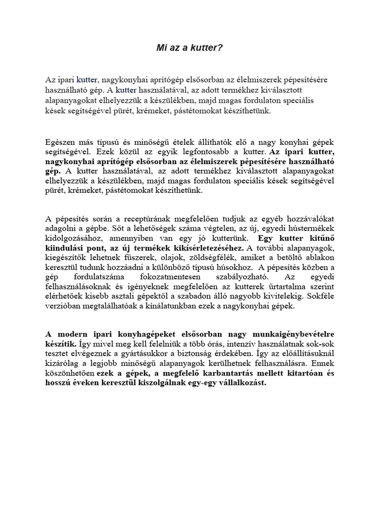Mi Az A Kutter | PDF
