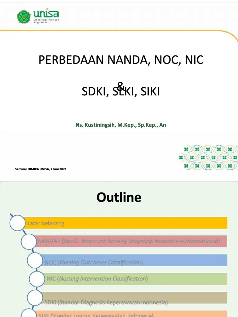 PDF Perbedaan Nanda Noc Nic Amp Sdki Slki Siki Kirim - Compress | PDF