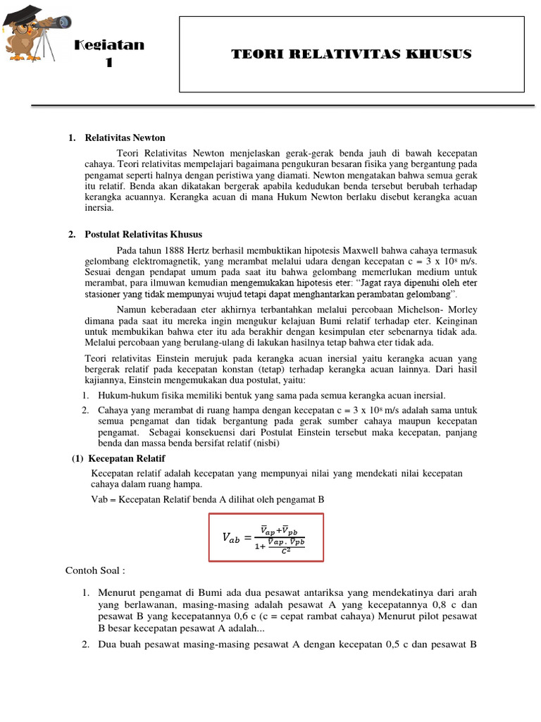 Modul Relativitas Newton | PDF