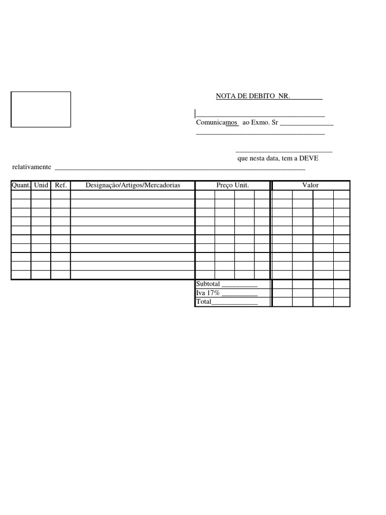 Nota de Debito | PDF