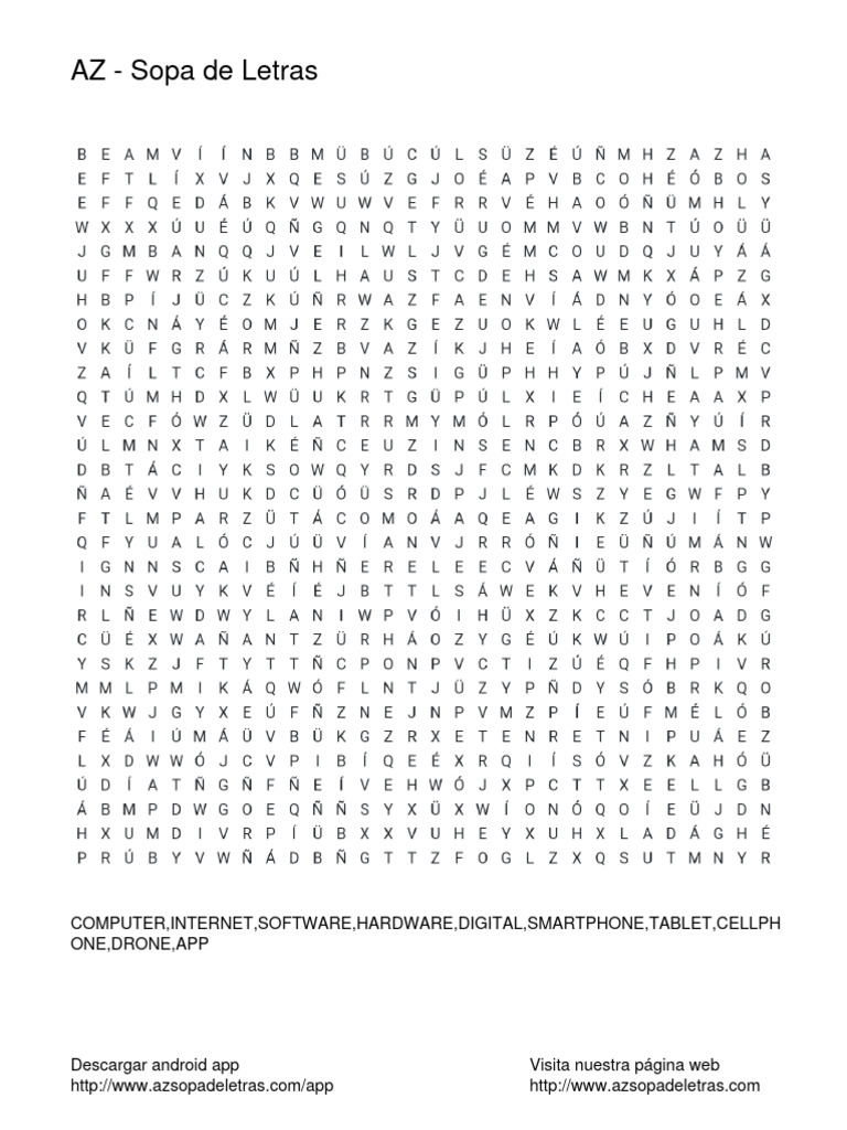 Sopa de Letras de Tecnología | PDF | Negocios