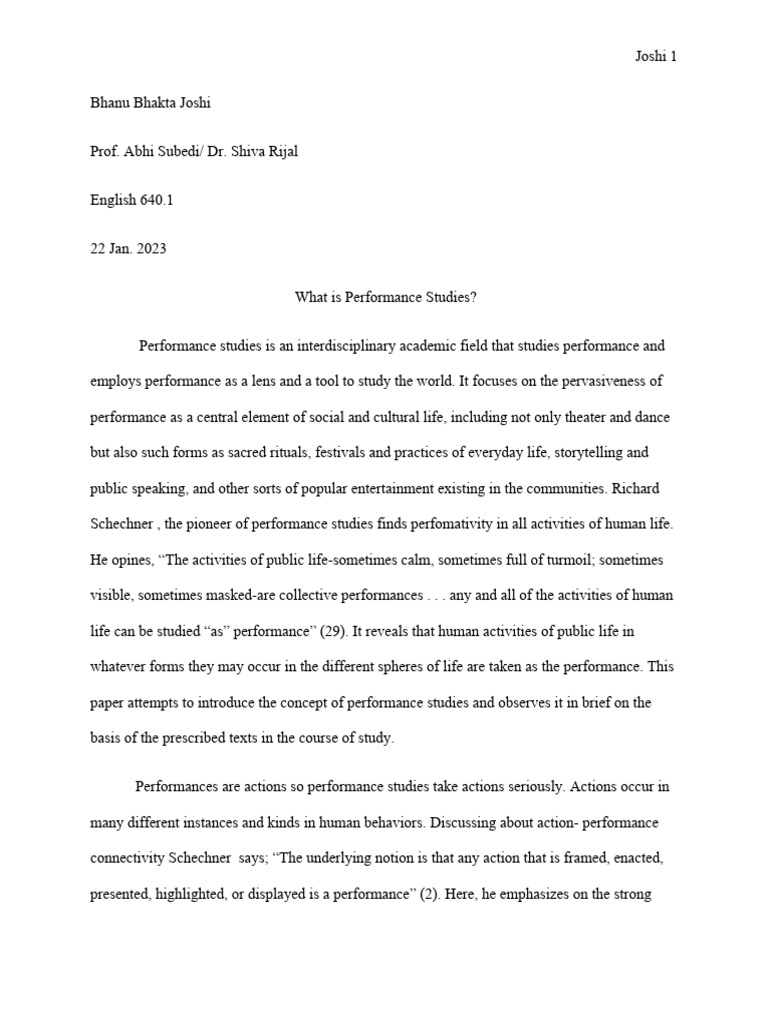 Performance Studies Mid Term | PDF | Rituals | Knowledge