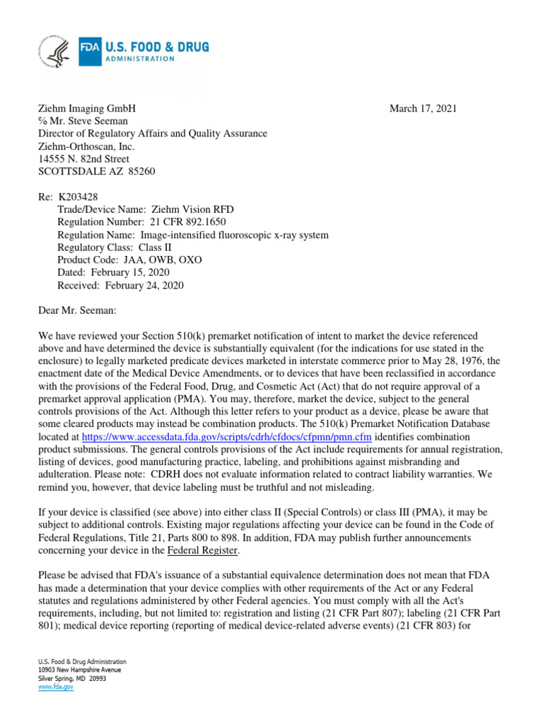 Ziehm Vision RFD 参数 | PDF | Medical Device | Medical Imaging