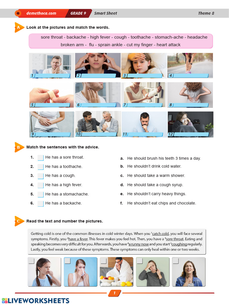 Present Perfect + ILLNESSES | PDF | Influenza | Medicine