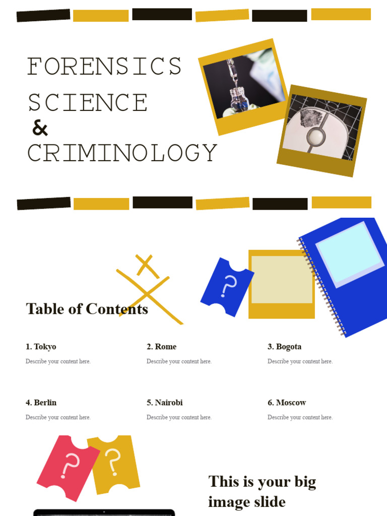 Forensics Science and Criminology Thesis Presentation Cream Variant ...