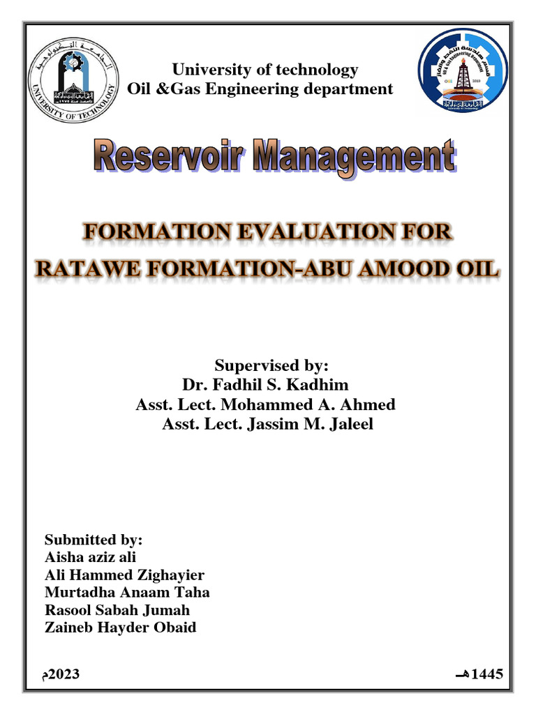 Reservoir Management-Finel Report | PDF | Porosity | Permeability ...