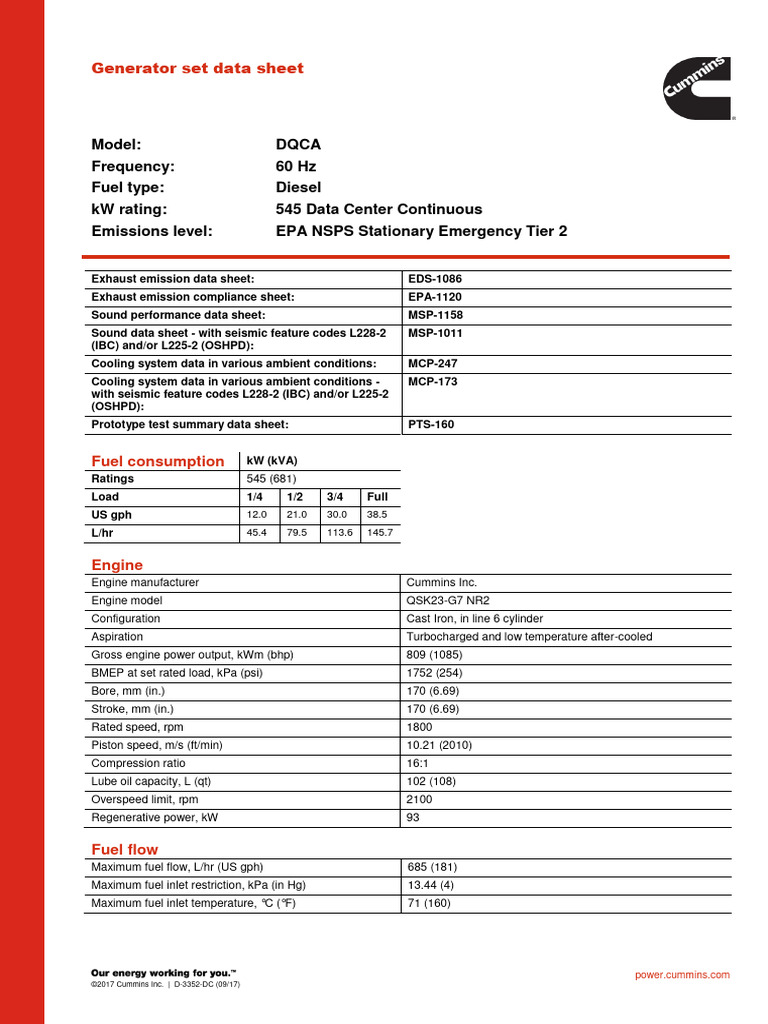 Cummins 600 Dqca Qsk23 | PDF | Engines | Diesel Engine