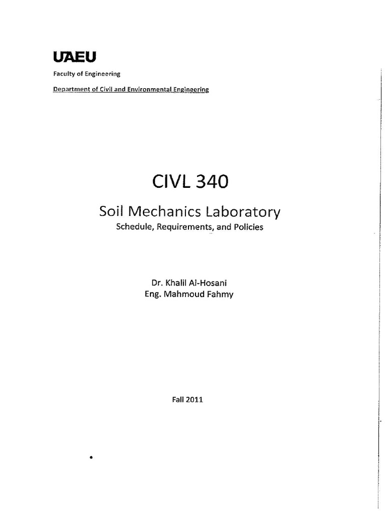 Soil_Mechanics_Lab_Manual | PDF