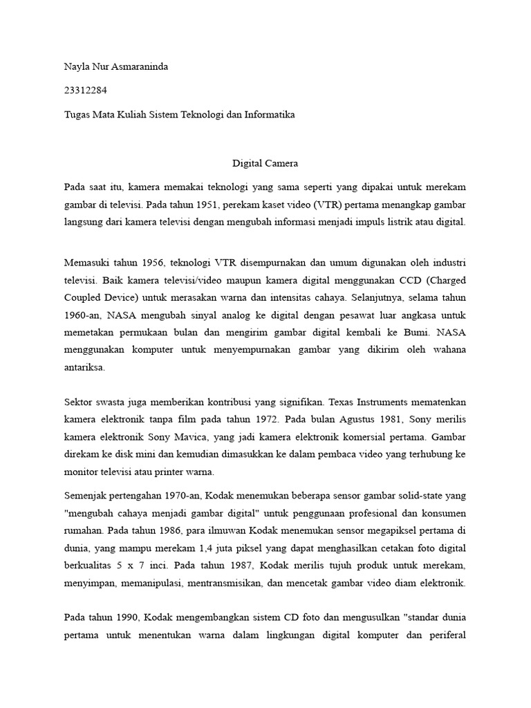 Sti Kamera Digital Nayla | PDF