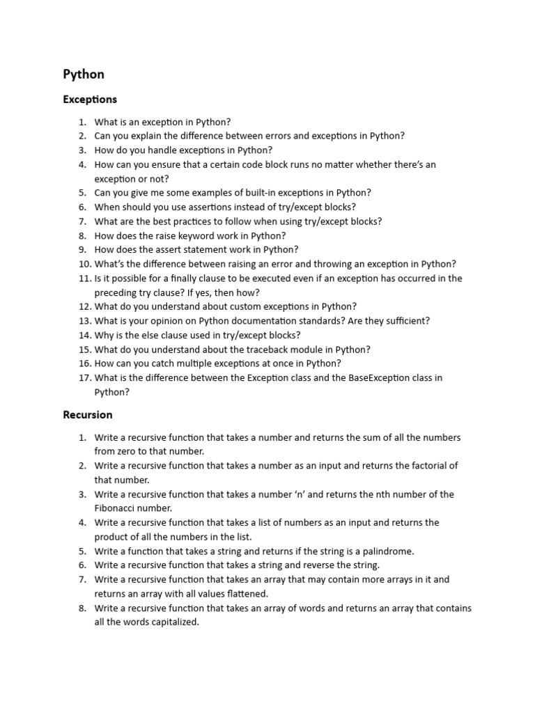 Intrebari Interviu | PDF