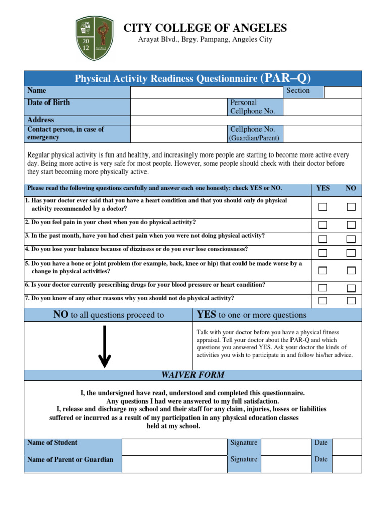 PARQ | Download Free PDF | Diseases And Disorders | Medical Specialties