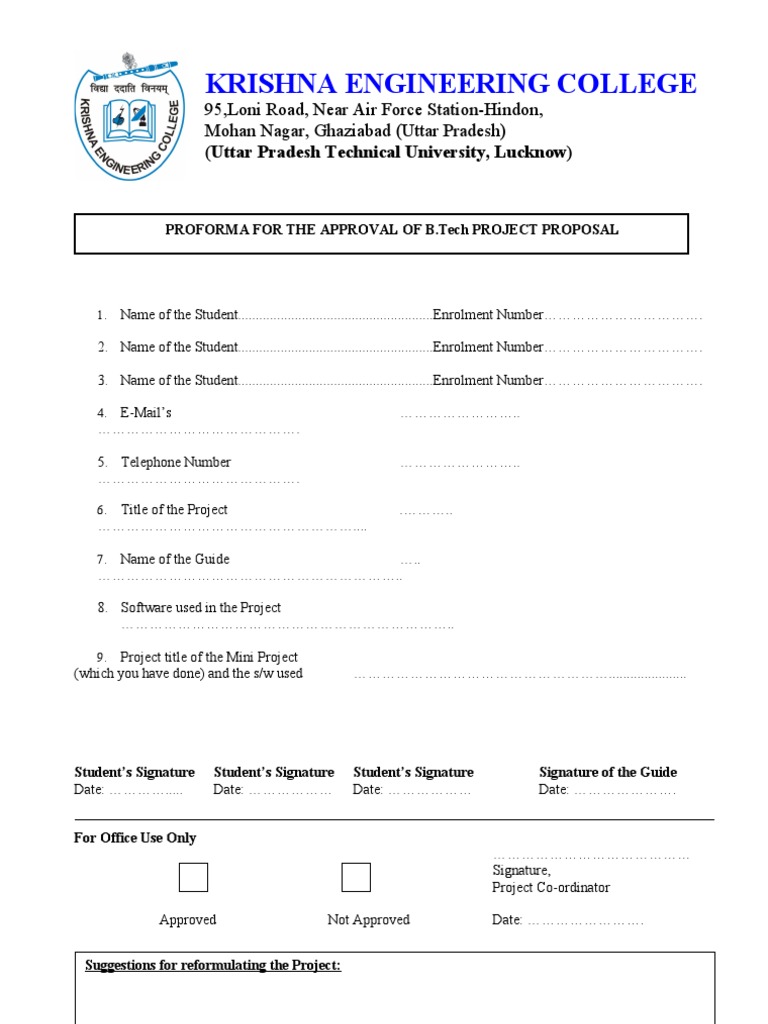 Proforma For Project Pro | PDF