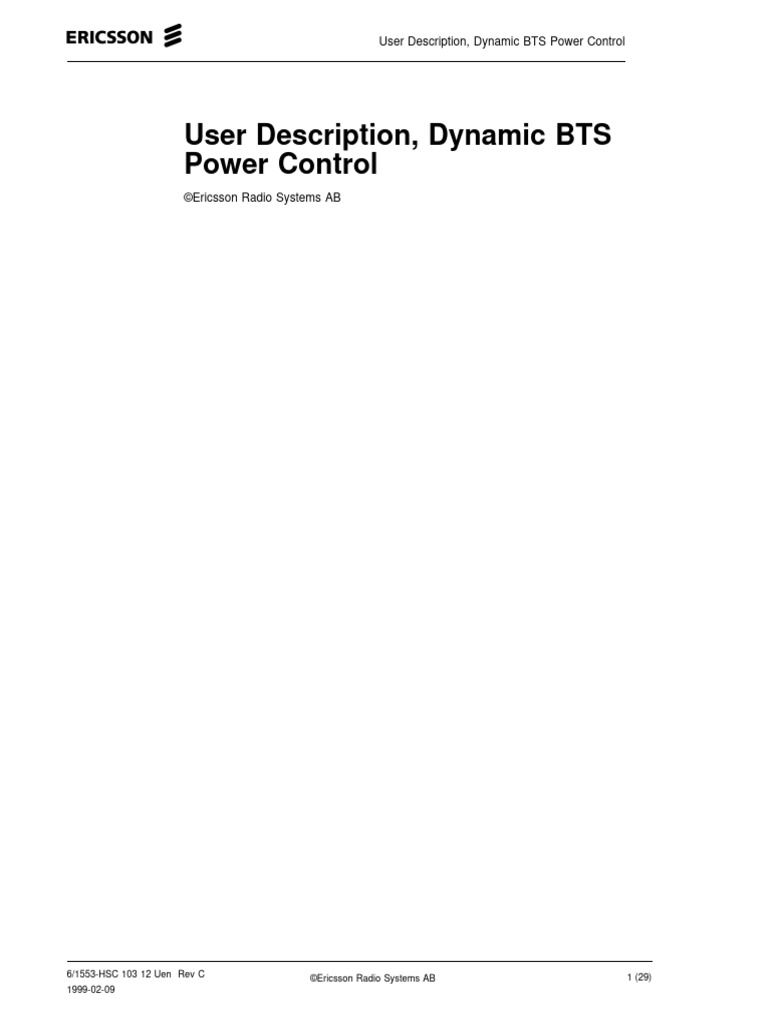 E User Description Dynamic BTS Power Con | PDF | Equalization (Audio ...