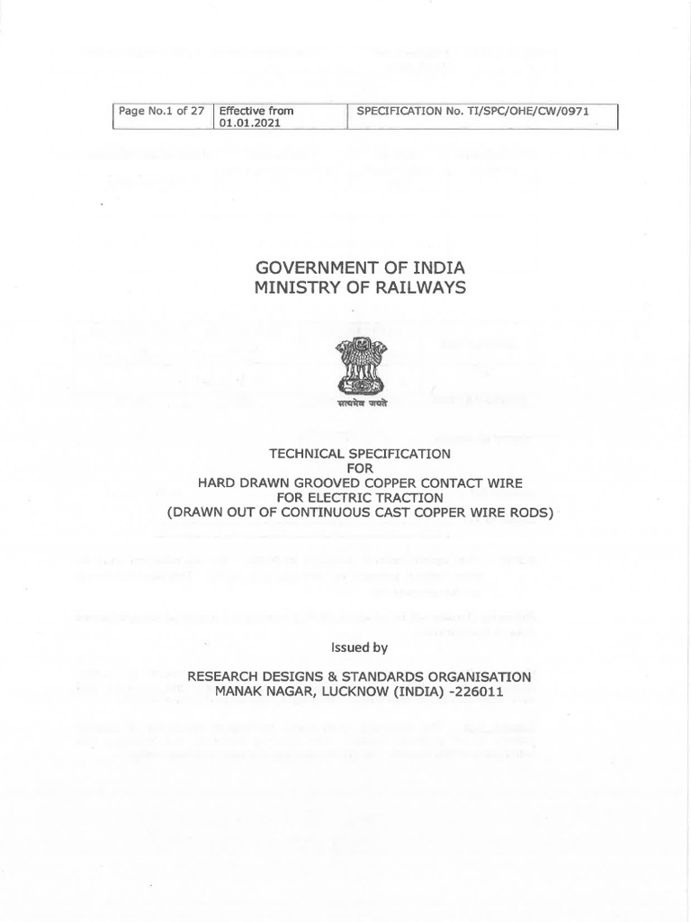 Contact Wire (Cu Rods) | PDF