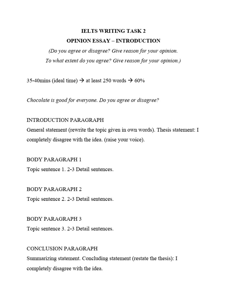 Opinion Essay Introduction | PDF