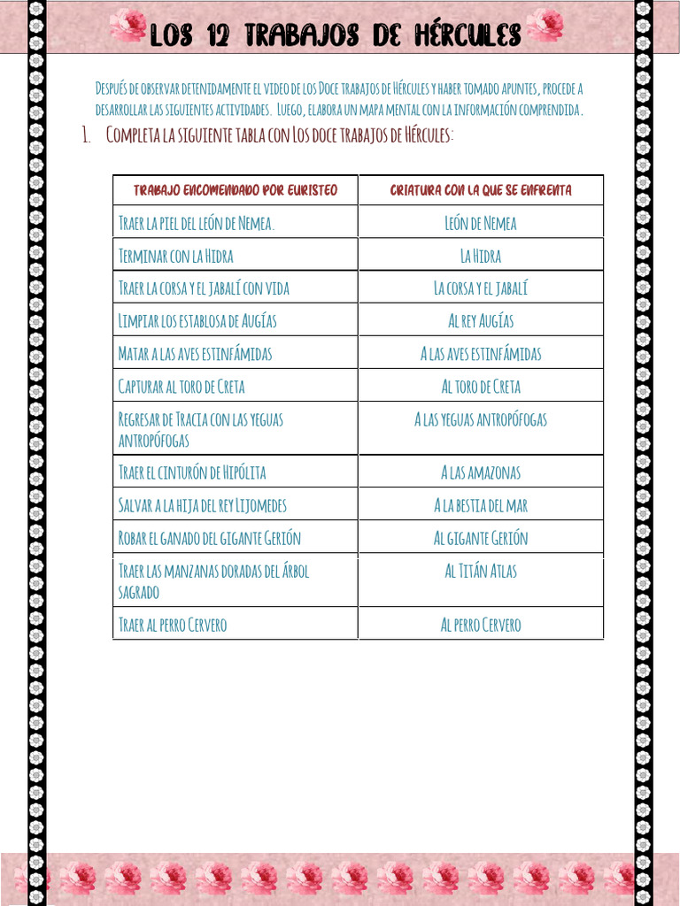 Los 12 Trabajos de Hércules | PDF | Libros para adolescentes