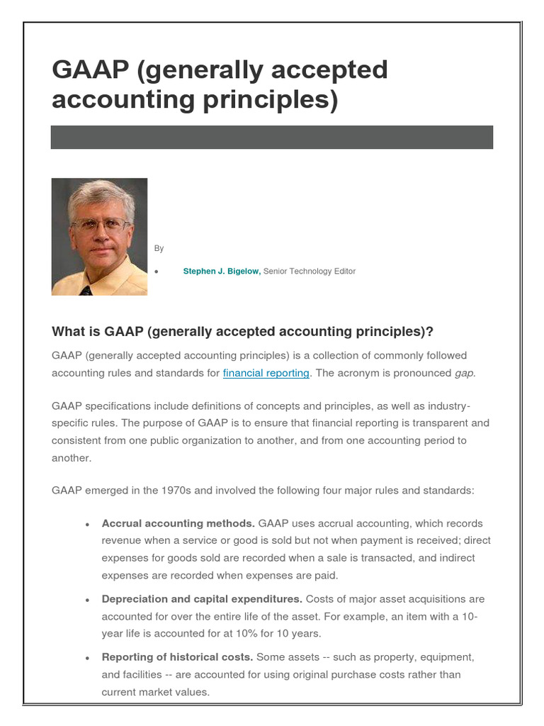 Understanding GAAP Principles and Standards | PDF | Financial Statement ...