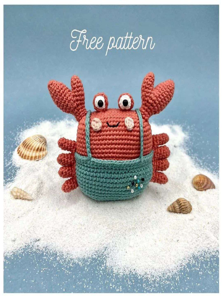 Amigurumi Crap in Overalls PDF Free Pattern 1 | PDF