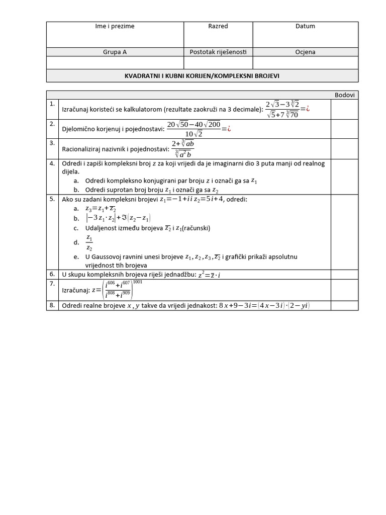 2F Prvi Pismeni A | PDF
