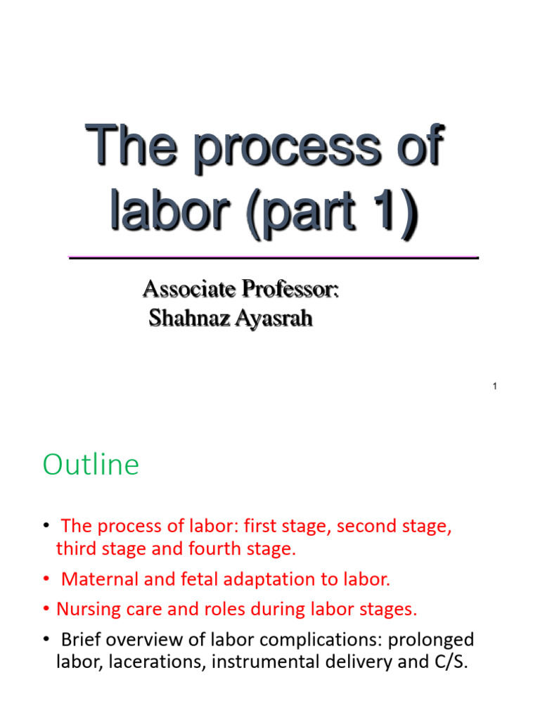 Process of Labour Part 1 | PDF | Childbirth | Pregnancy