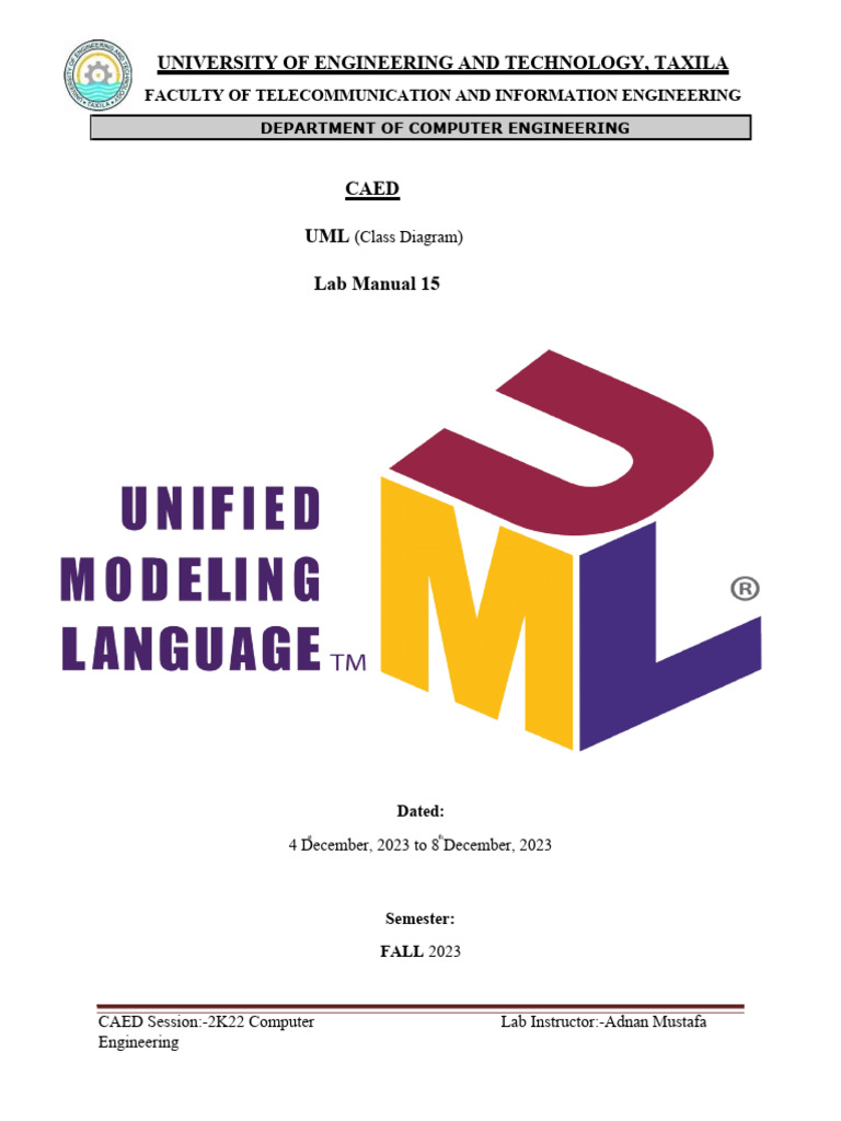 Lab Manual No 15 (Class Diagram) | PDF | Class (Computer Programming ...