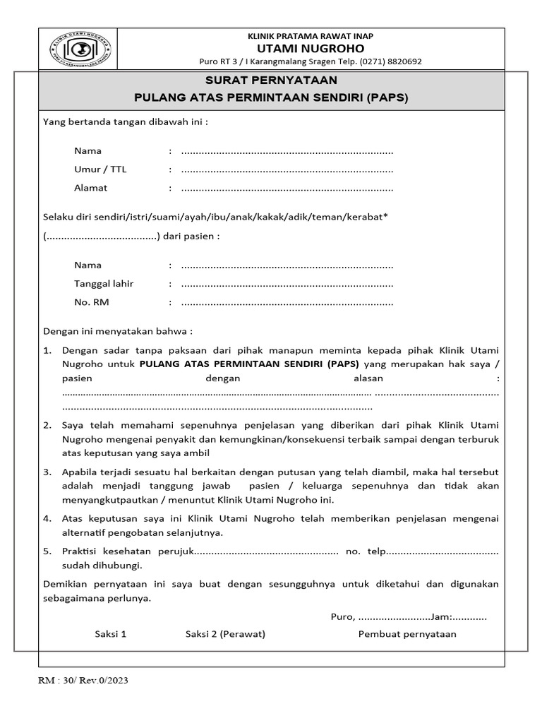 SURAT PERNYATAAN APS Jadi | PDF