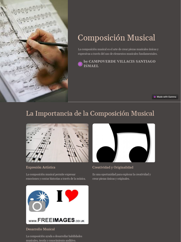 Composicion Musical | PDF | Ritmo | Melodía