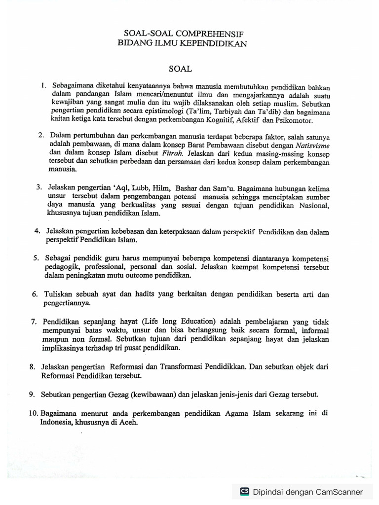 Soal Komprehensif | PDF