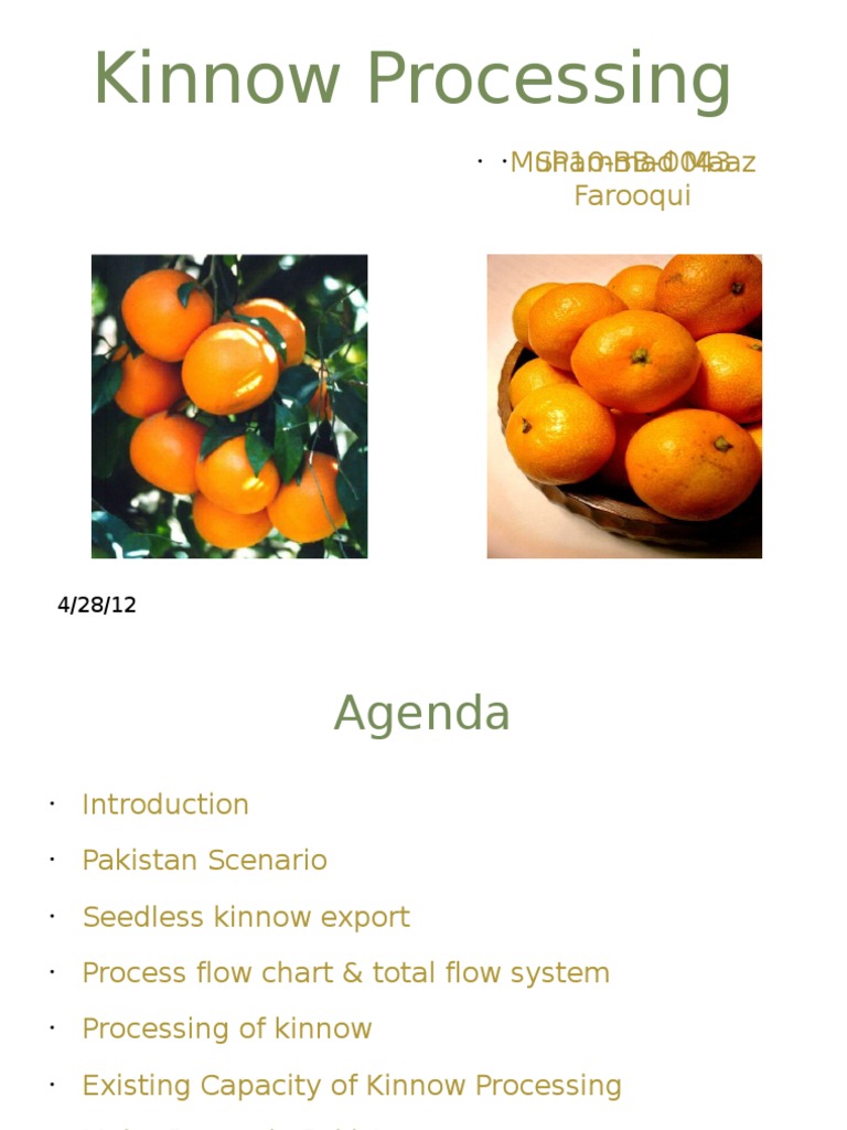 Kinnow Processing | PDF | Pakistan | Agriculture