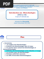 Le Cours de Biotechnologie | PDF