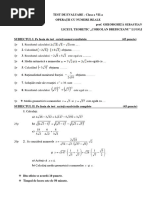 Test de Evaluare Fractii Ordinare Cls 5 | PDF