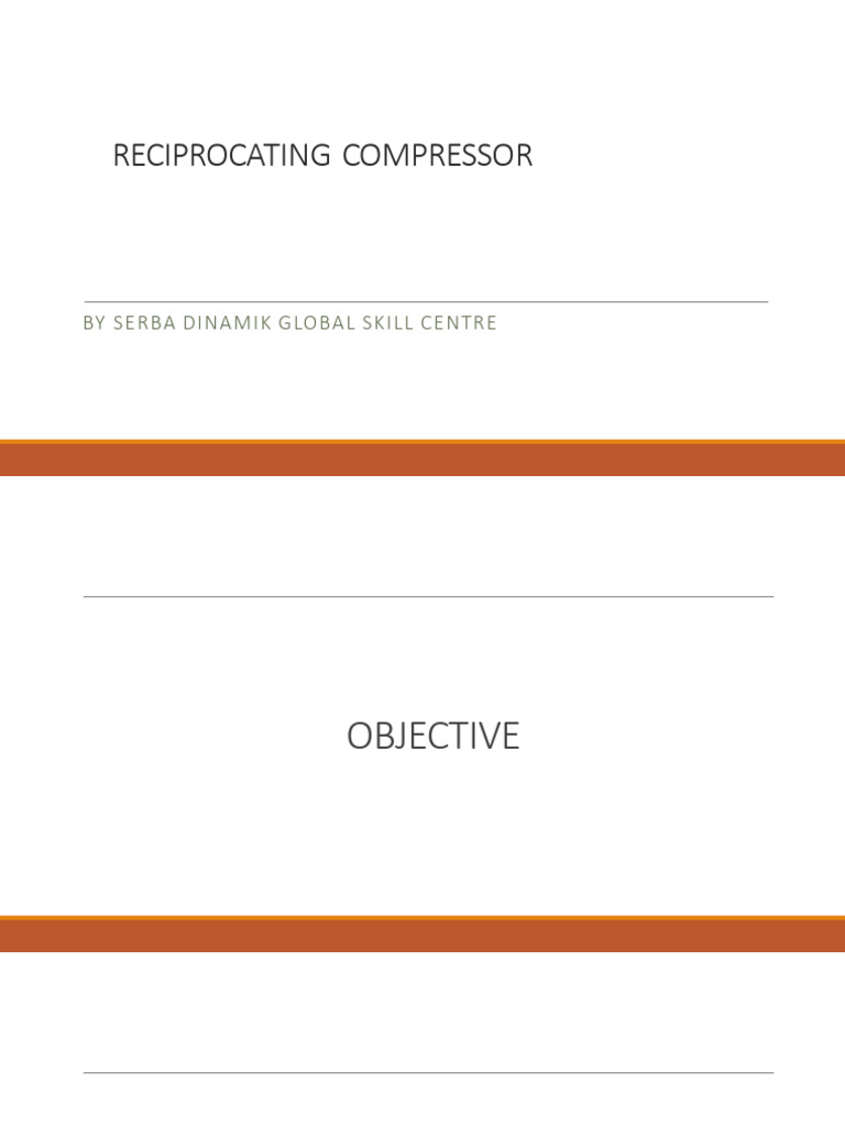 Reciprocating Compressor | PDF | Piston | Internal Combustion Engine