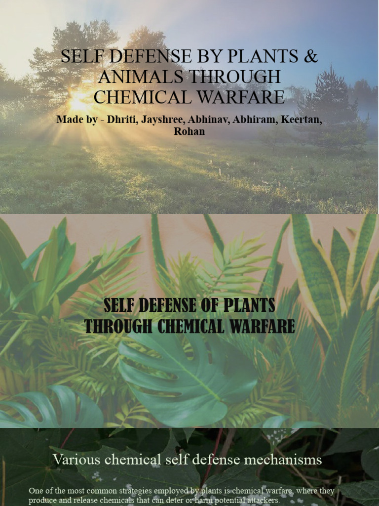Self Defense by Plants & Animals Through Chemical | PDF | Science ...